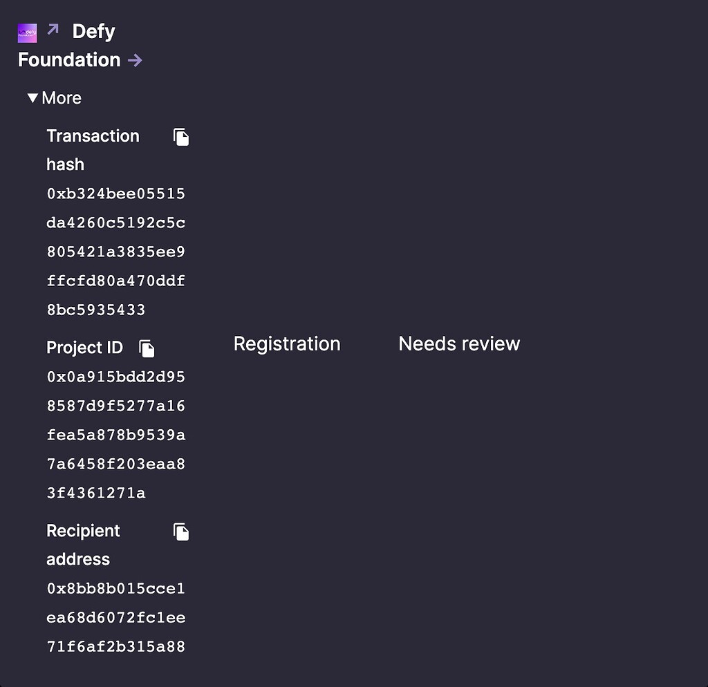 Can not register my project - general - clr.fund